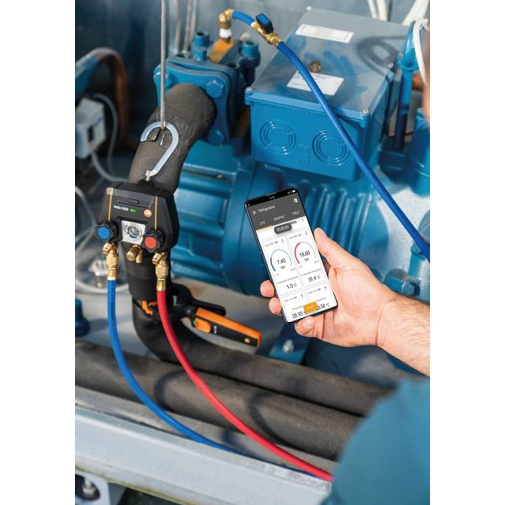 Kit Manifold Digital 2 Vias + Termômetro de Pinça Testo 550i - ANT ...